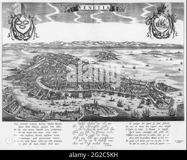 Venice Map, Map of Venice, Retro Map of Venice, Vintage Map of Venice ...