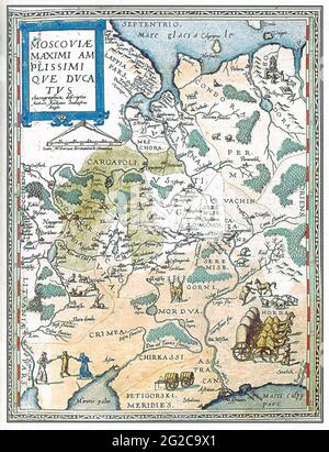 Grand Duchy of Moscow Map, Moscovia Map, Map of Moscovia, Muscovite ...