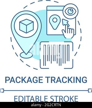 Tracking your order turquoise concept icon Stock Vector Image & Art - Alamy