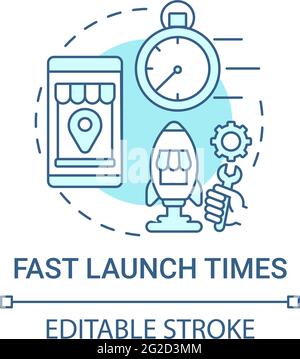 Fast launch times concept icon Stock Vector Image & Art - Alamy