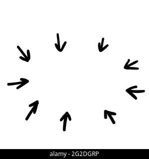 hand drawing sketch simple doodle borders, edge lines Stock Vector ...