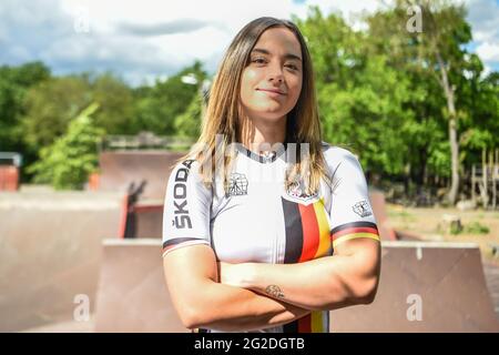 Lara Lessmann (Germany). BMX Freestyle women. European Championships ...