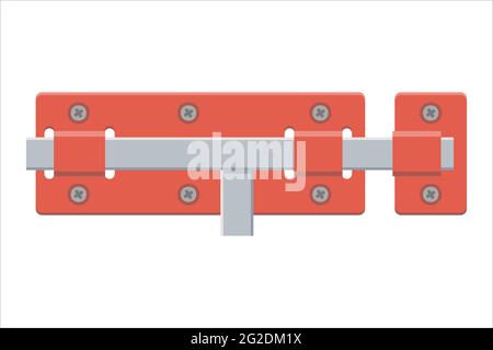 Door handle device icon flat vector. Lock knob. Metal front key Stock ...
