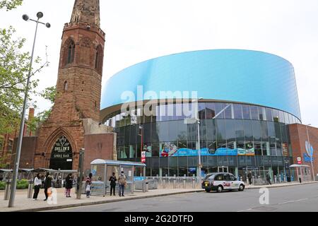The Wave waterpark and Christchurch spire, Coventry, West Midlands ...