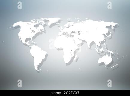 Precise world map Stock Photo - Alamy