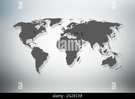 Precise world map Stock Photo - Alamy