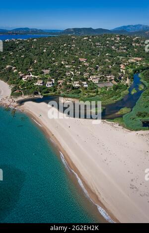 FRANCE. SOUTH-CORSICA (2A) AERIAL VIEW OF THE BAY OF PINARELLU Stock ...