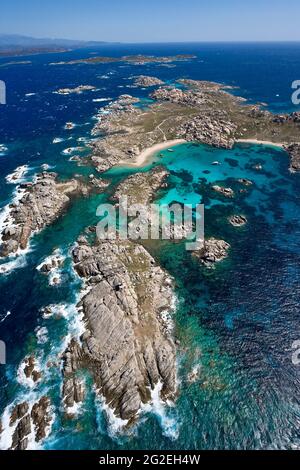 FRANCE. SOUTH-CORSICA (2A) AERIAL VIEW OF THE BAY OF PINARELLU Stock ...