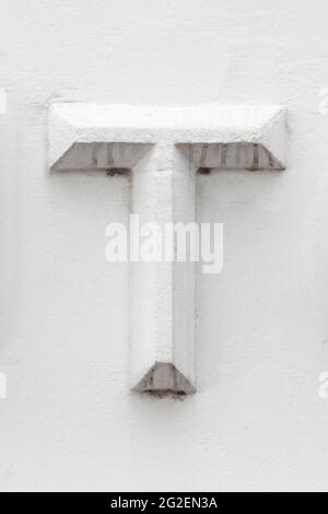 White stucco letter A on white ground Stock Photo - Alamy