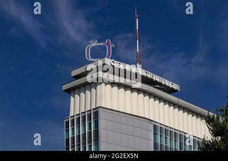 The main building of the Czech Television (Ceska televize; CT), a ...