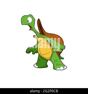 Surprised Green Turtle Stock Vector Image & Art - Alamy