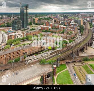 Elizabeth Tower Manchester Stock Photo - Alamy