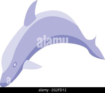 Sea dolphin icon. Isometric of Sea dolphin vector icon for web design ...