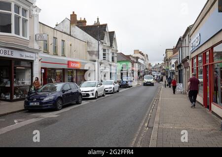 the high street in camborne town centre, cornwall, uk Stock Photo - Alamy