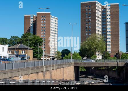 Queensway estate Tower block, block of flats high rise in Southend on ...
