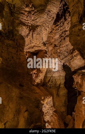 Cave formations in the passages of Wind Cave, Wind Cave National Park ...