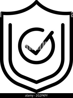 Trust shield relationship icon. Outline Trust shield relationship ...