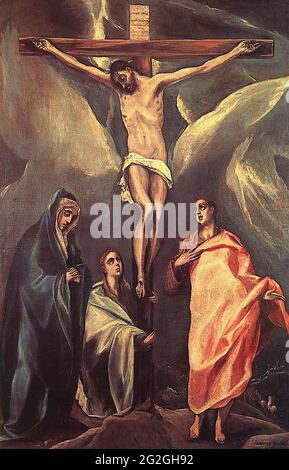 Domínikos Theotokópoulos - El Greco - christ on the cross Stock Photo ...