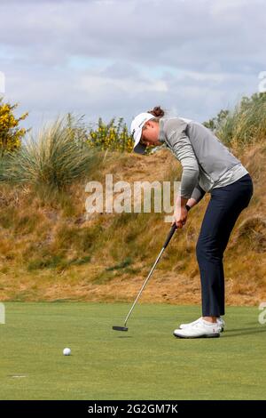 Troon, UK. 11th June, 2021. SHANNON McWILLIAM from Scotland playing in ...
