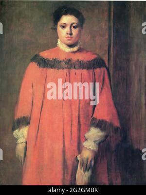 Edgar Degas - Girl Red 1876 Stock Photo - Alamy