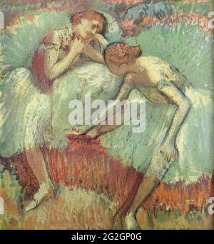 Edgar Degas - Two Dancers Rest Stock Photo - Alamy