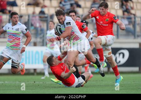 Parma, Italy. 11th June, 2021. Zebre Rugby vs Munster, Rugby Guinness ...