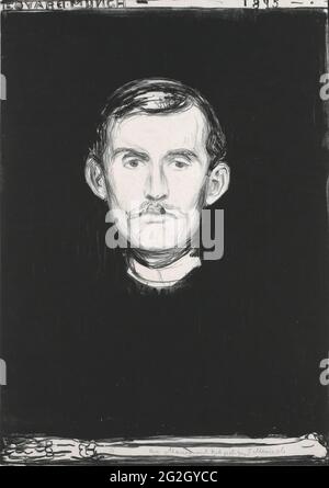 Edvard Munch, Self Portrait with Skeleton Arm, 1895 Stock Photo - Alamy