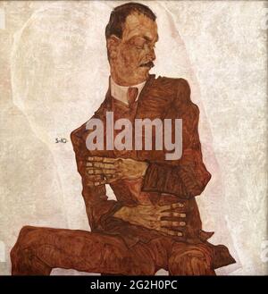 Portrait Arthur Roessler. Egon Schiele (1890-1918), artist Stock Photo ...