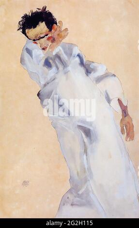 Self Portrait 1912 by Egon Schiele Stock Photo - Alamy