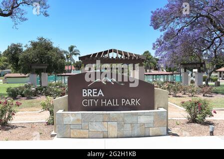 BREA, CALIFORNIA - 9 JUN 2021: The Plunge, a public swimming pool in ...