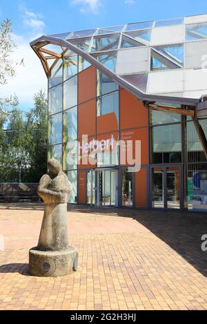 Exterior of the contemporary Herbert Art Gallery and Museum, located in ...