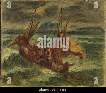 Delacroix - Le Christ sur le lac de Génésareth Stock Photo - Alamy