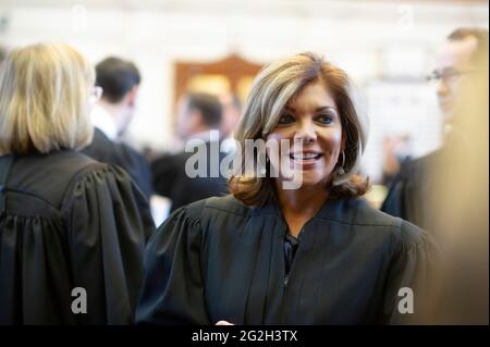 Texas Supreme Court Justice Eva Guzman is shown at the State of the ...
