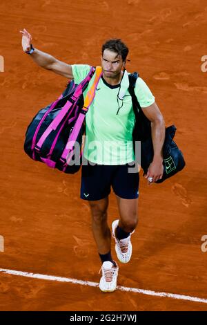 Paris, France, June 1, 2021, Rafael Nadal of Spain during day 3 of the ...