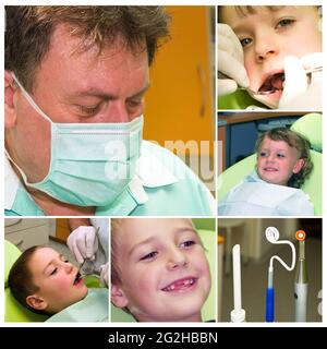 Collage of dental healthcare Stock Photo - Alamy
