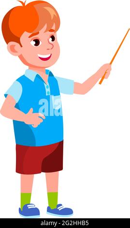 cartoon schoolboy answering question Stock Vector Image & Art - Alamy