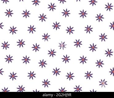 Flower abstract seamless pattern. Limitless art white floral ornament ...