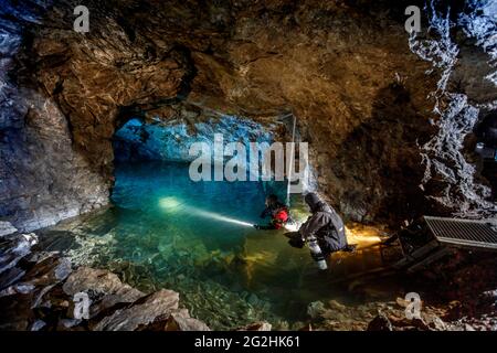 Visitor mine Felsendome Rabenstein near Chemnitz Stock Photo - Alamy