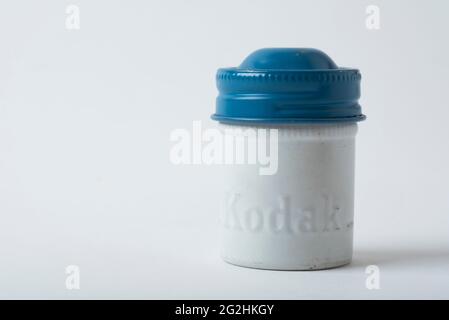 Kodak Tri-X pan film in 35mm format from the 1950s and container Stock ...