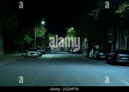 5 May 2021 , Germany , City of Luckenwalde,Deserted streets during ...