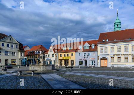 Ruhland market square Stock Photo - Alamy