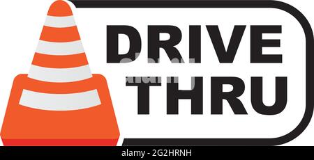 Drive thru text logo design vector template Stock Vector Image & Art ...