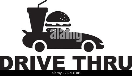 Drive thru text logo design vector template Stock Vector Image & Art ...