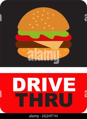 Drive thru text logo design vector template Stock Vector Image & Art ...