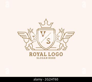 VS Letter Lion Royal Luxury Heraldic,Crest Logo template in vector art ...