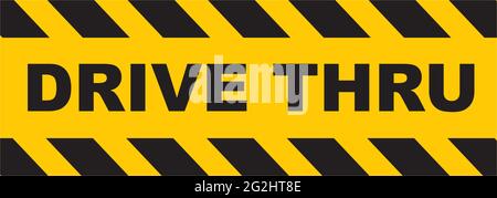 Drive thru text logo design vector template Stock Vector Image & Art ...
