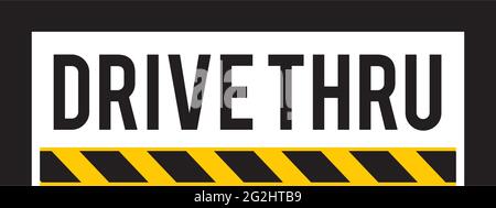 Drive thru text logo design vector template Stock Vector Image & Art ...