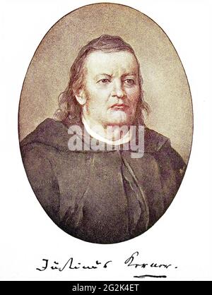 JUSTINUS KERNER (1786-1862) German poet and physician who gave the ...