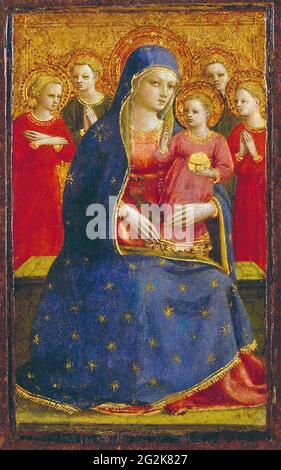 Fra Angelico - Madonna and Child with Angels Stock Photo - Alamy