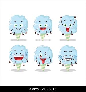 Cartoon character of cotton candy vanilla with sleepy expression ...